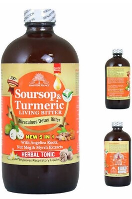 Soursop & Turmeric Detox Living Bitters By Essential Palace 5 In 1 ...