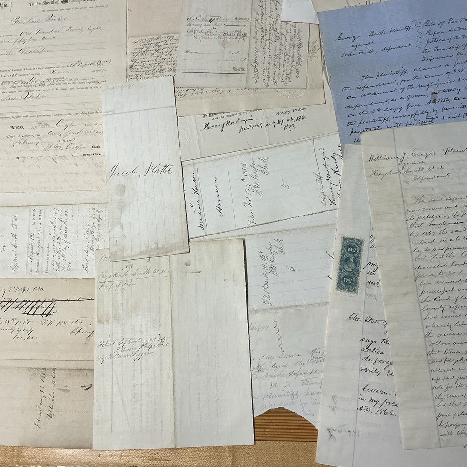 Group Of 50+ Civil War Era Hand Written Documents Defiance OH INVP0035 ...