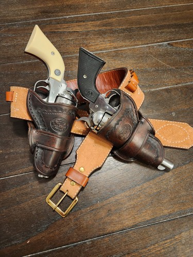 Cowboy Western SASS Holster Double Rig E. L. Brown, | eBay