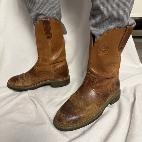 Georgia Boot Mens Ranch Wellington Boots 11EE Chestnut Brown G5814 Farm ...