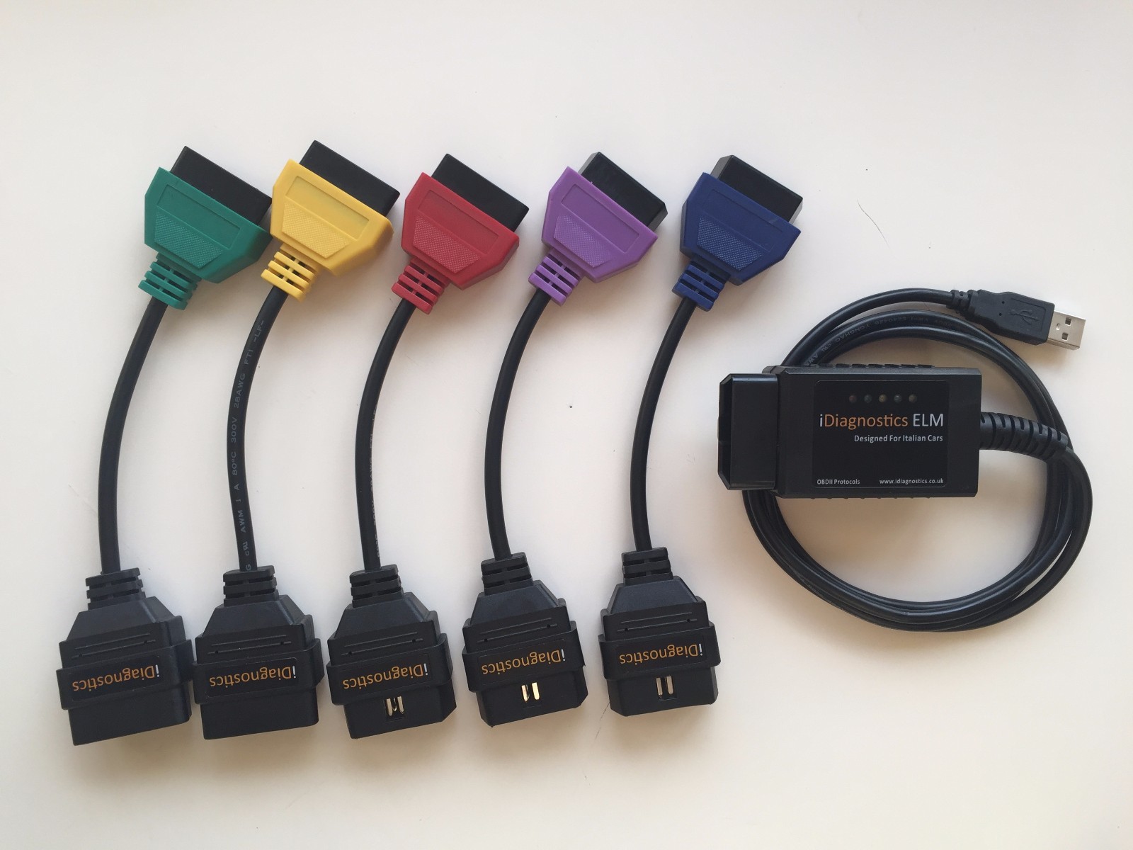 ELM + 5 ADAPTERS Diagnostics Alfa Mito Giulietta Fiat 500 Punto ...
