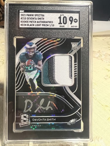 2021 Panini Spectra - Rookie Patch Autographs Neon Black Light Prizm ...