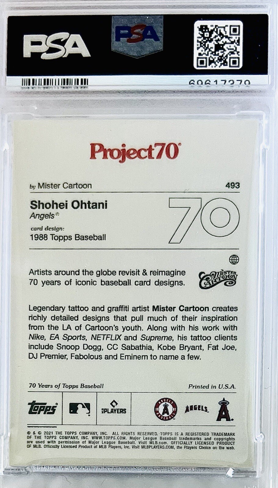 2021 Topps Project 70 Shohei Ohtani Mister Cartoon #493 PSA 10 💎 PSA ...