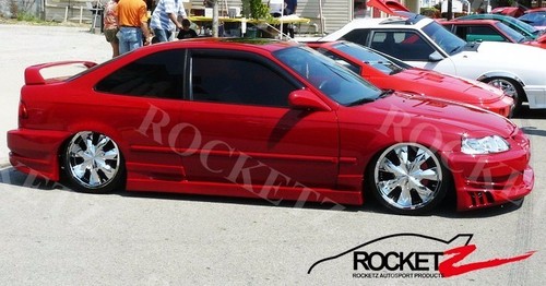 96-00 Honda Civic Bomex BX Style Side Skirts 2/3 DR COUPE HATCH JDM USA ...