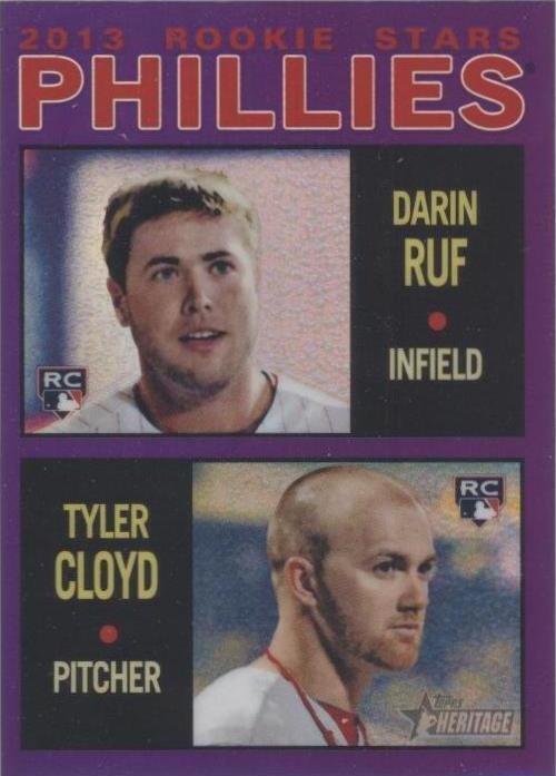 2013 Topps Heritage - Chrome Rookie Stars Darin Ruf, Tyler Cloyd #HC98 ...