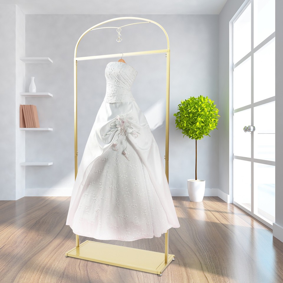 Garment Stand Clothes Hanger Wedding Dress Display Rack Freestanding ...