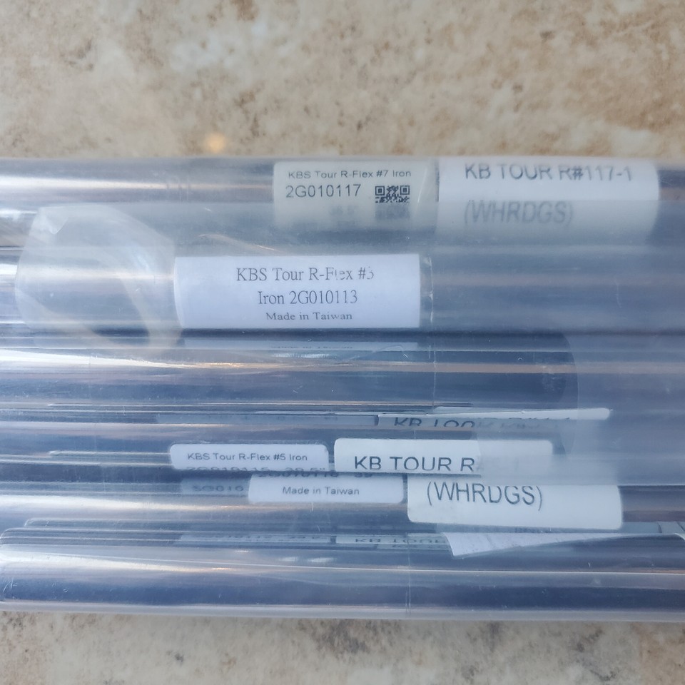 New Uncut $500 KBS Custom Series Pearl White/Red Tour 110R 3-PW 8 Shafts | eBay