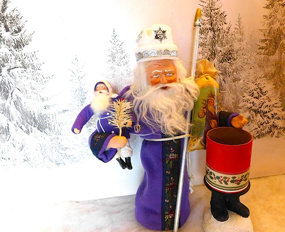 17" GERMAN-STYLE SANTA CANDY CONTAINER "RARE" COLOR: Jean T. Littlejohn ...