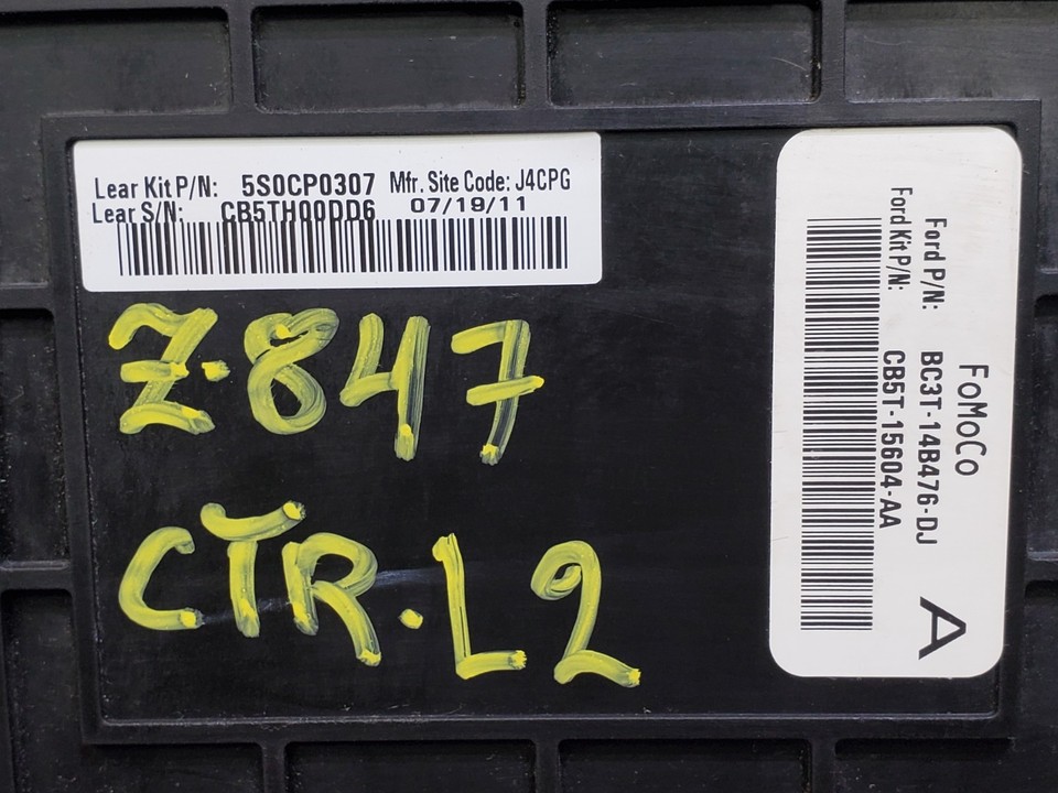 11-14 Ford Explorer Body Control Module BCM Cabin Fuse Junction Box ...