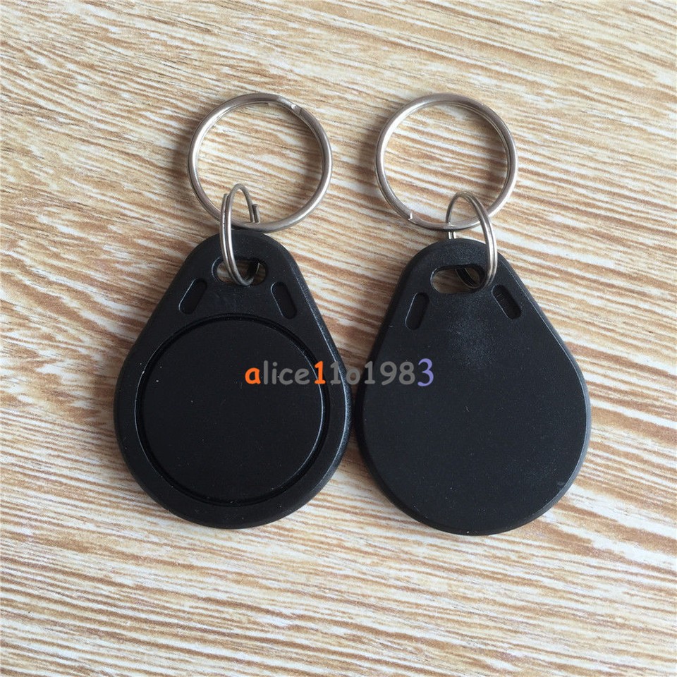 5PCS 13.56MHz Black RFID Sensor Proximity Card IC Key Tags Keyfobs ...
