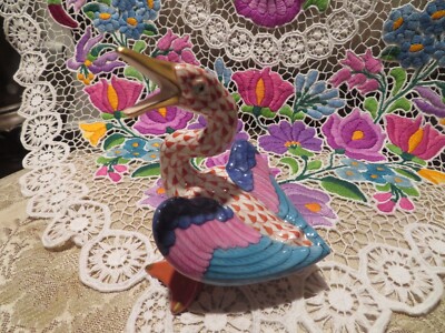 Herend Wild Honking Goose Rusty Fishnet | eBay