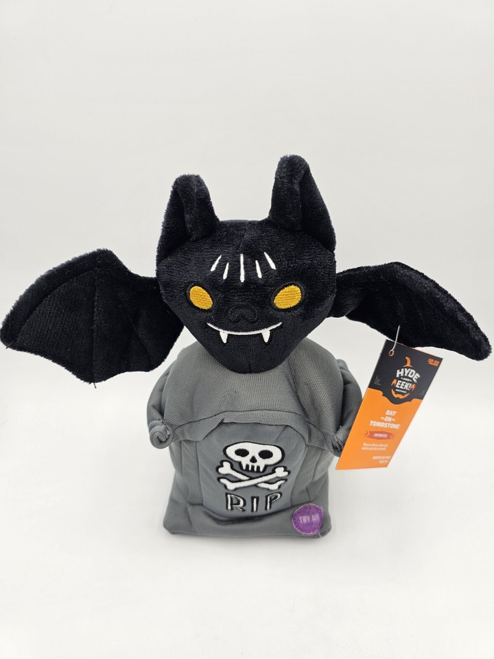 Hyde And Eek Bat On Tombstone Animated Halloween Decoration | eBay