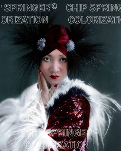 ANNA MAY WONG WEARING A WILD HAT 8X10 BEAUTIFUL COLOR PHOTO BY CHIP ...