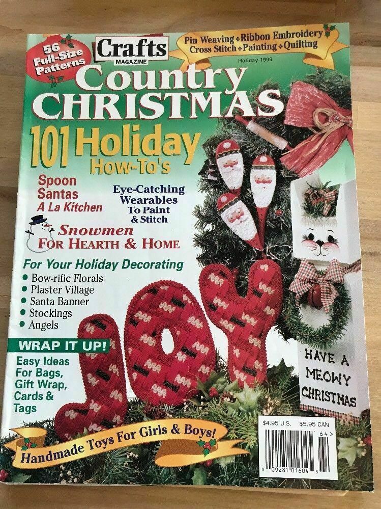 COUNTRY CHRISTMAS (Crafts Magazine) HOLIDAY 1996 | eBay