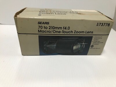 Sears 70 to 210mm f4.0 Zoom Lens 3 73778 New In Box (FC115-4 T1257) | eBay