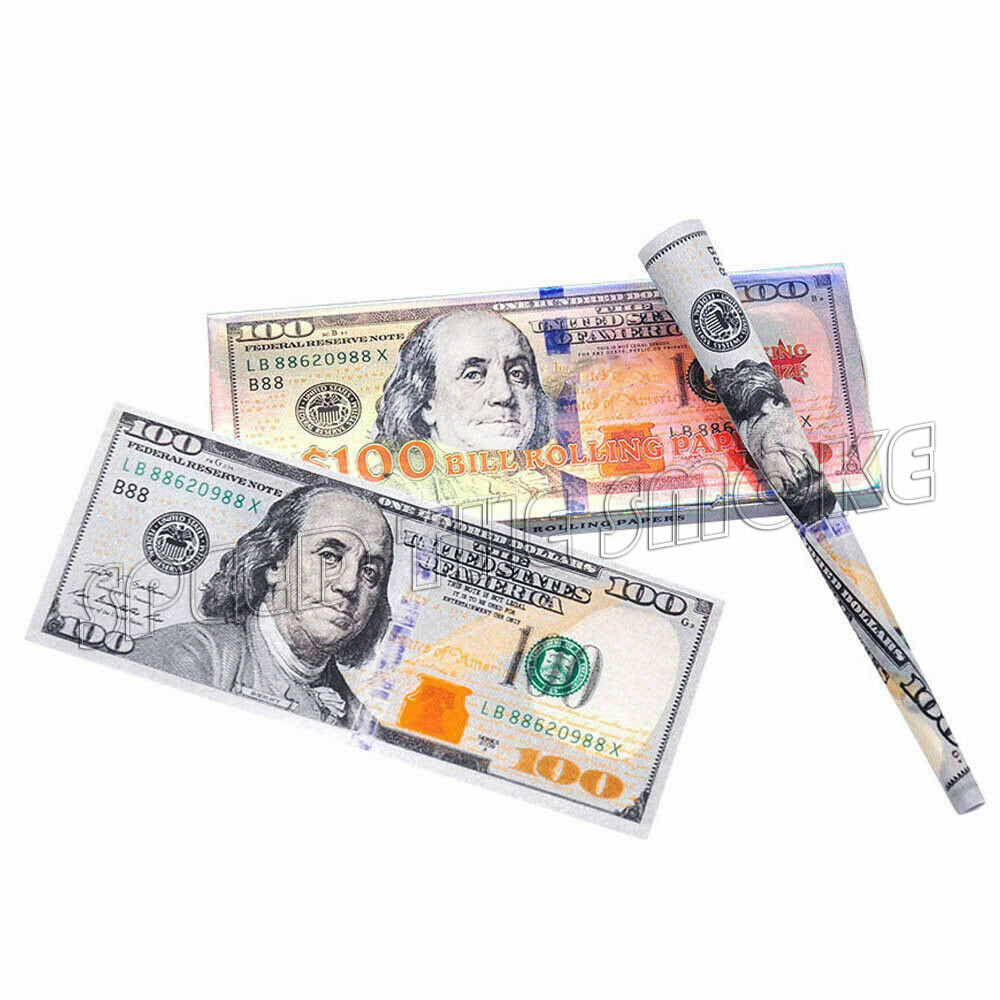 Rolled Dollar Bill Rolled New American One Hundred Dollar Bill Stock
