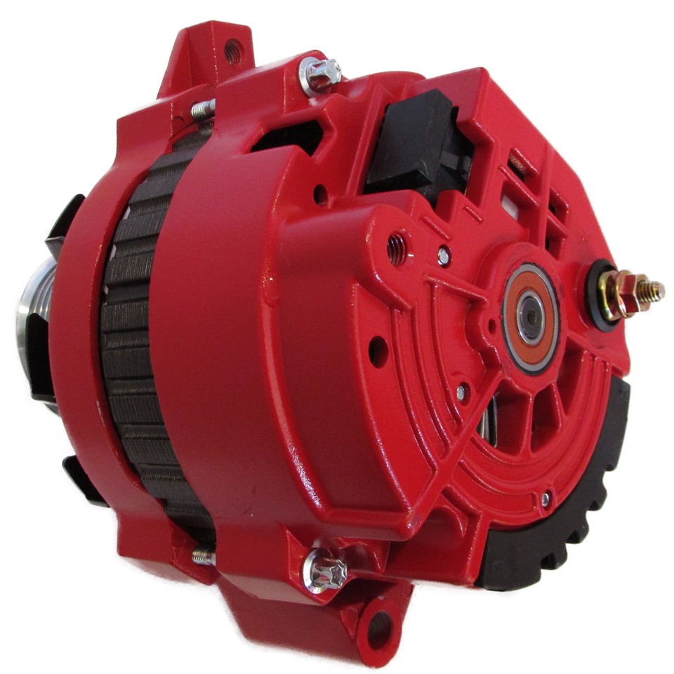 RED COLORED HIGH OUTPUT 220A ALTERNATOR FOR GM CHEVROLET GMC CHEVY 65 ...