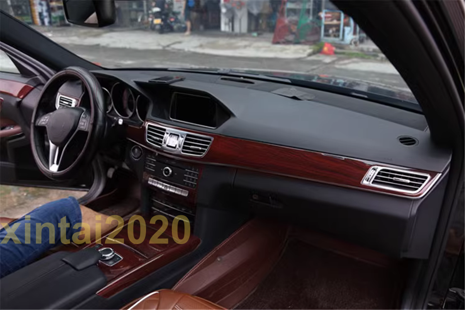 Red Wood Grain Full Car Interior Kit Cover Trim For Benz E-Class W212 ...