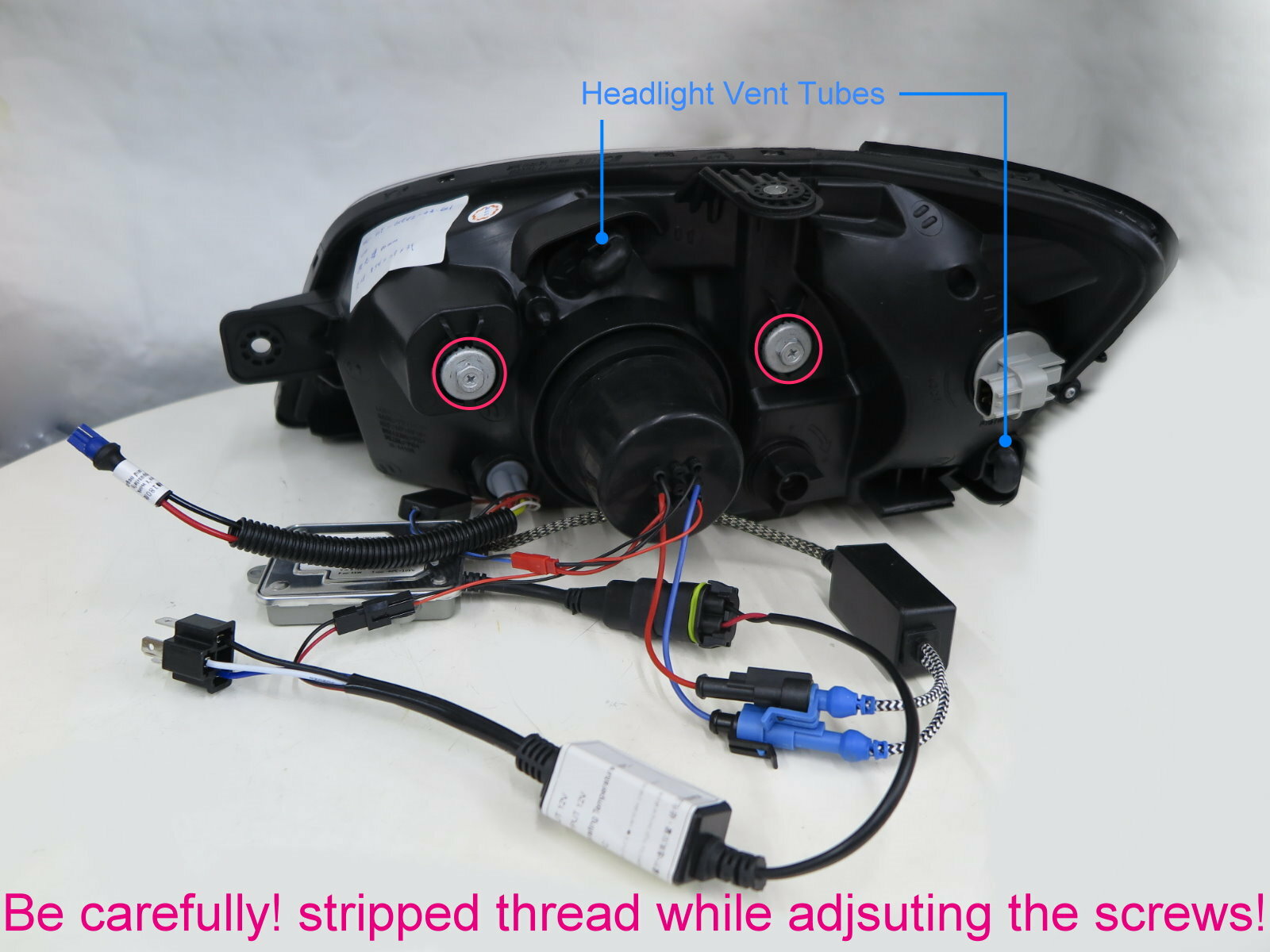 Getz/Click 02-05 Guide LED Angel-Eye Projector Headlight Chrome for ...