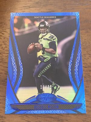 2020 Certified Mirror Blue #49 Russell Wilson 11/75 Broncos🔥📈 Seahawks🔥 ...