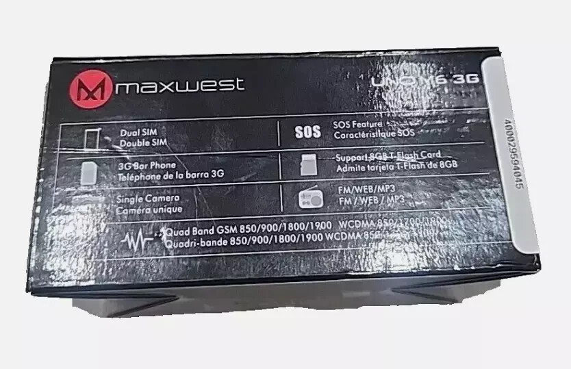Maxwest Uno M6 3G Unlocked Phone - Used, Excellent Condition, Various ...