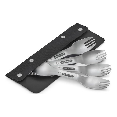 Black+Blum Spork Set of 4 - Stainless Steel Spork Set with as Easy ...