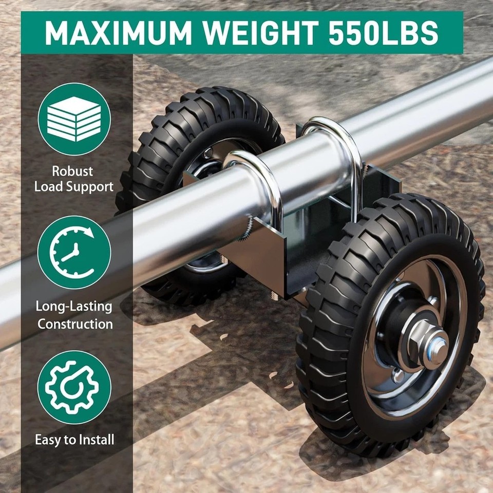 Heavy Duty Gate Wheels for Metal Tube Gate, 6" Sliding Gate Rollers for ...
