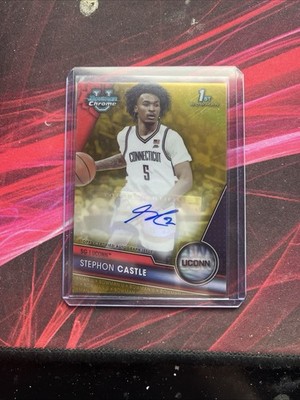 STEPHON CASTLE 2023-24 Bowman University Chrome Gold ROOKIE/AUTO ...