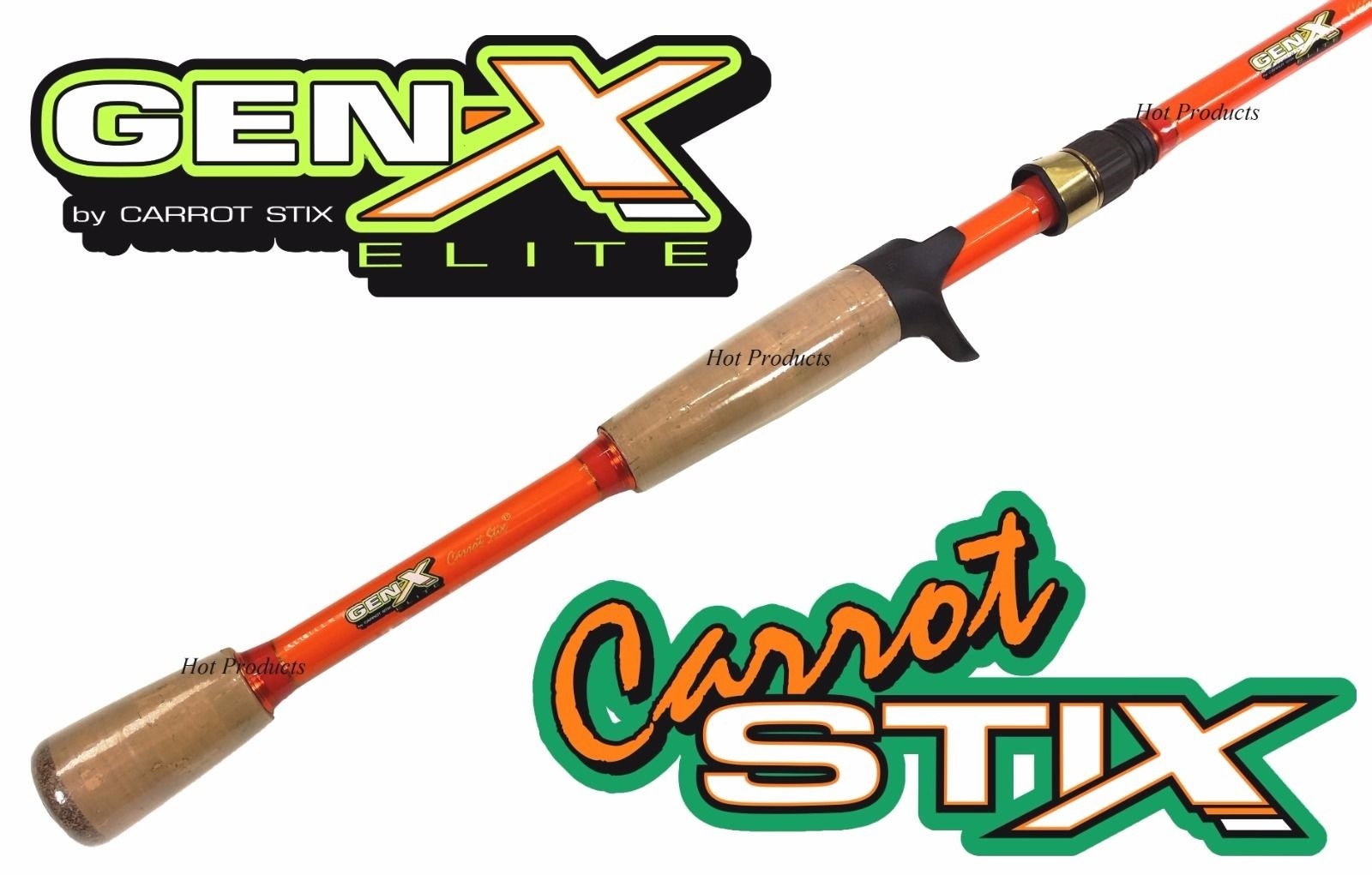Carrot Stix CASTING 6' 9" Medium GEN X ELITE Bass Fishing Rod CGXE691M ...