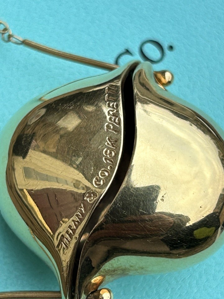 Tiffany & Co 18K Elsa Peretti Inro Bottle Toggle Pendant Necklace 29 In ...