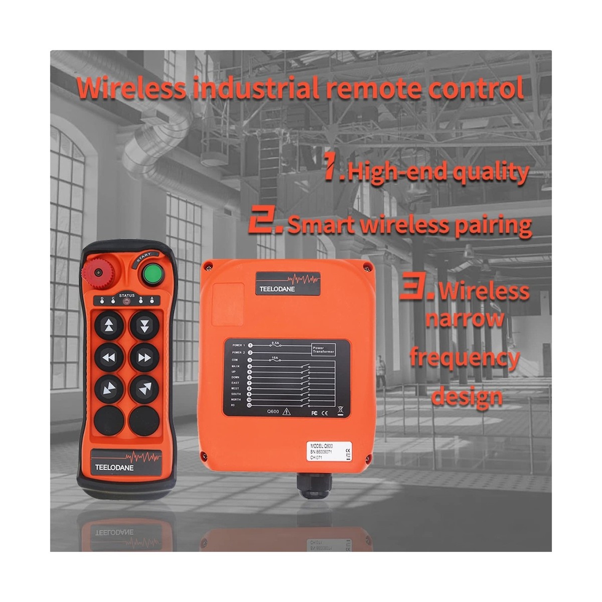 12V 24V Remote Control Q600 Industrial Wireless Crane Remote Control ...