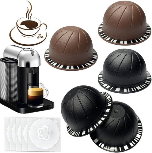 5Pcs Reusable Vertuo Pods Refillable Coffee Capsules Vertuo Capsule for ...