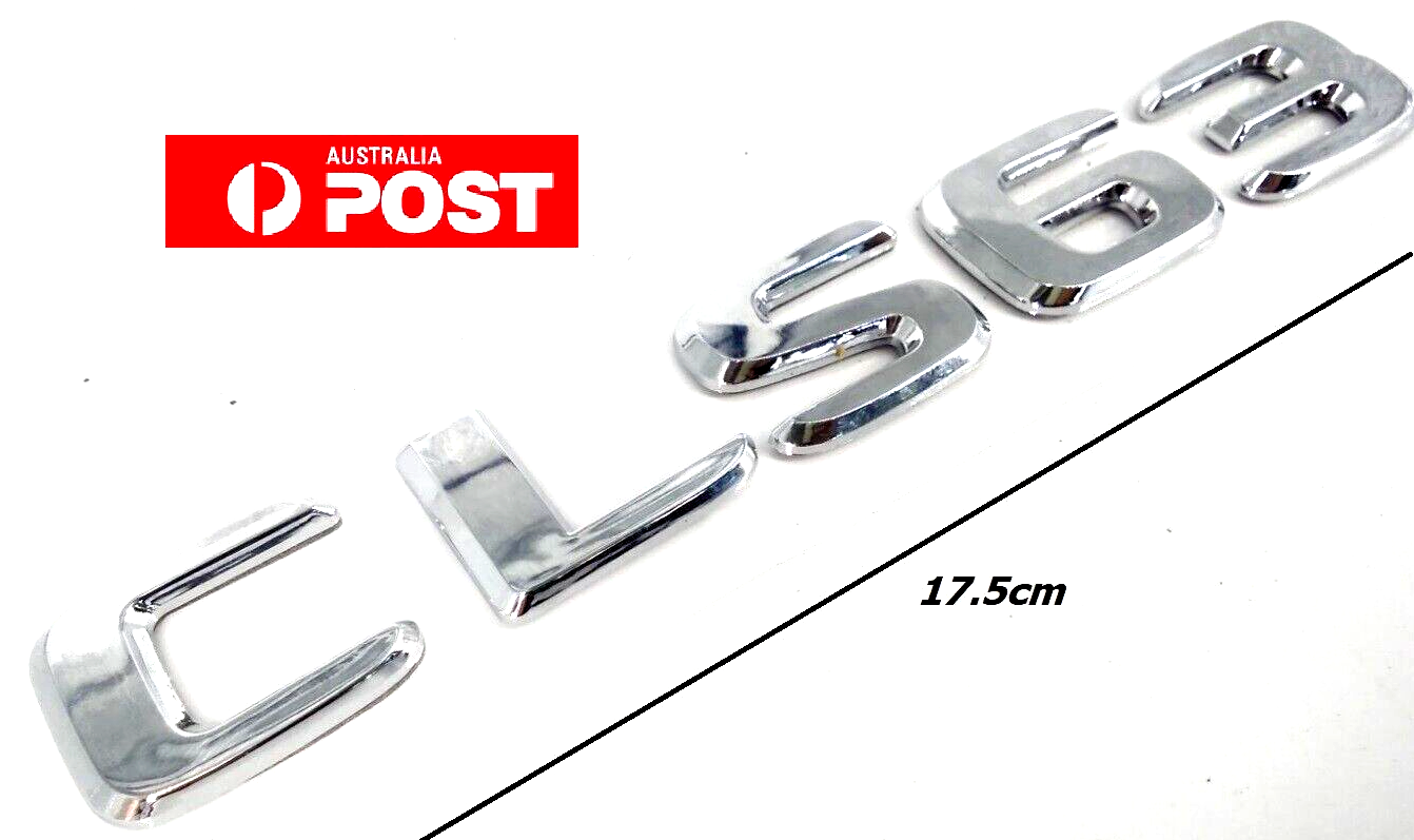 CLS63 badge for Mercedes Benz chrome 17.5 x 2.3cm CLS55 CLS500 flat ...