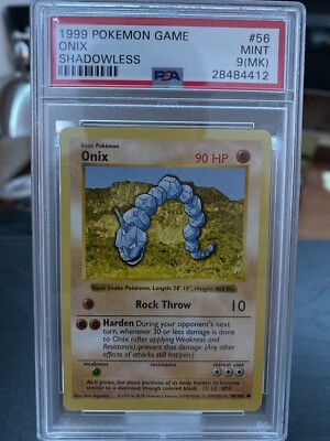 1999 Pokemon Game Onix #56 Shadowless PSA 9 MINT | eBay