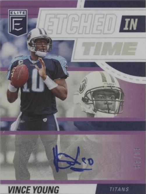 2022 Panini Donruss Elite - Etched in Time Signatures Vince Young #ET ...