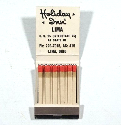 Matchbook Holiday Inn Holidex System Advanced Reservations Lima Ohio | eBay