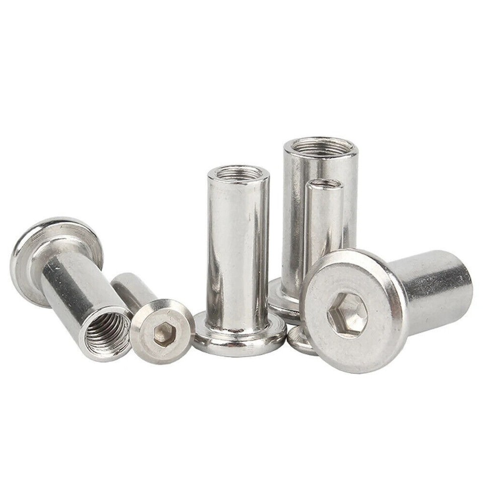 Hex Socket Head Furniture Bed Connector Rivet Insert Joint Sleeve Nut ...