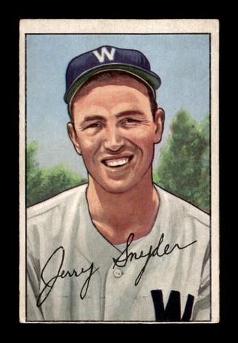 1952 Bowman Baseball #246 Jerry Snyder RC VGEX HIGH # Washington ...