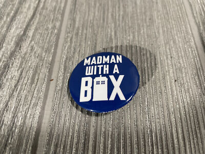Doctor DR WHO - Madman With A Box 1.5” Blue Pinback Button Pin - 2012 ...