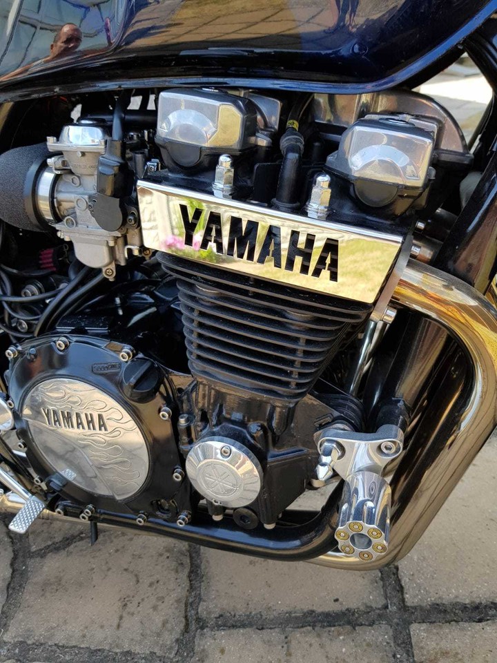 YAMAHA XJR 1200 MIRROR POLISH STAINLESS STEEL ENGINE COVERS 1996 E003 ...