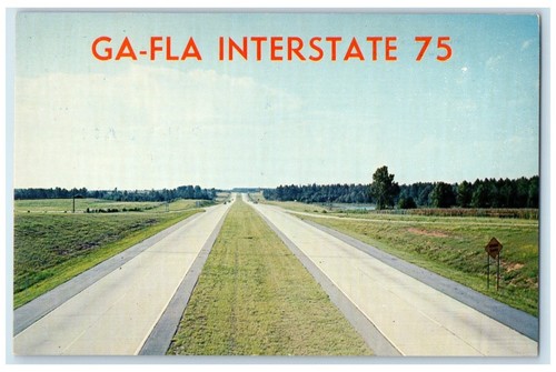c1950s GA-FLA Georgia To Florida Interstate 75 New Superhighway Vintage ...