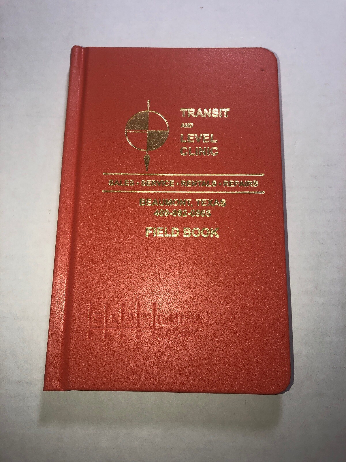 TRANSIT AND LEVEL CLINIC FIELD BOOK ELAN FIELD BOOK E 64-8X4K | eBay
