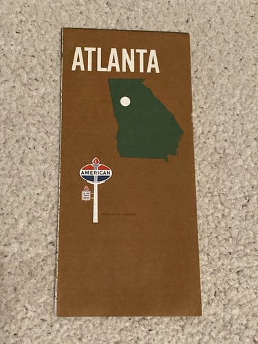 Vintage 1967 American Oil Company Road Map of ATLANTA, GEORGIA | eBay