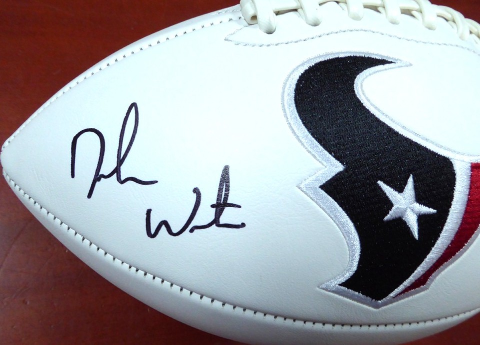 Deshaun Watson Autographed Signed Houston Texans White Logo Football ...
