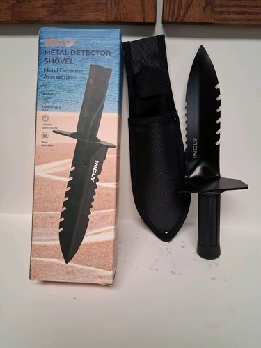 Metal Detector Shovel Heavy Duty Double Serrated Edge Digger Detecting ...