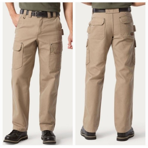 Duluth Trading Co Mens Khaki Fire Hose Relaxed Fit Cargo Work Pants ...