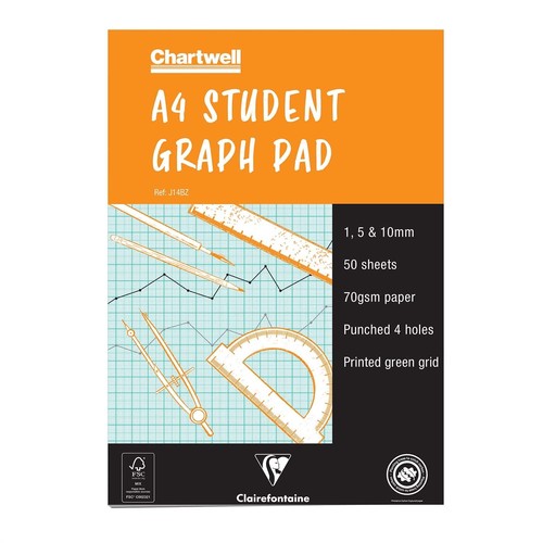 Clairefontaine - Ref J14BZ - Chartwell Graph Pad (Contains 50 Sheets ...