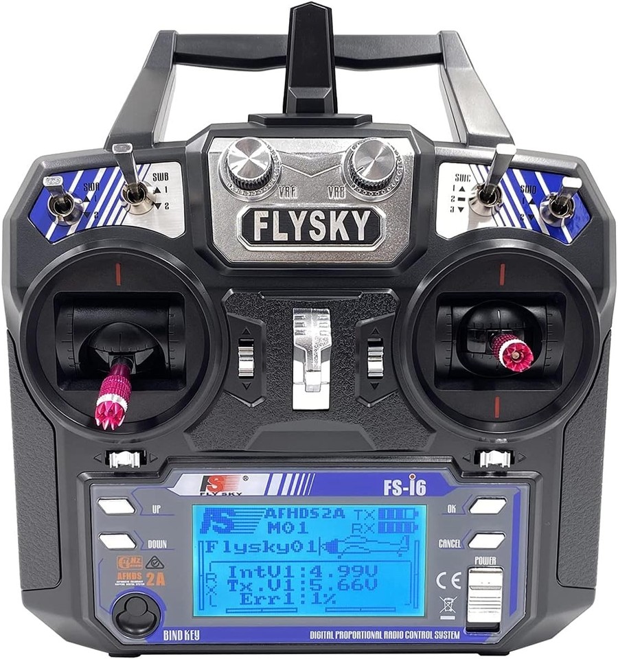 Flysky FS-i6 RC Transmitter and Receiver FS-iA6 6 Channels 2.4GHz AFHDS ...