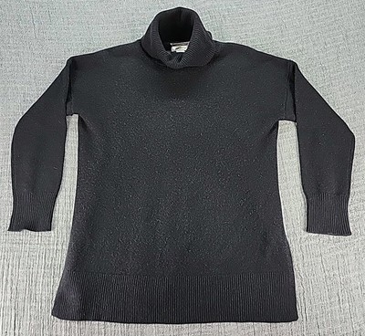 Nordstrom Signature 100% Cashmere Women’s Turtleneck Sweater Sz L Black ...