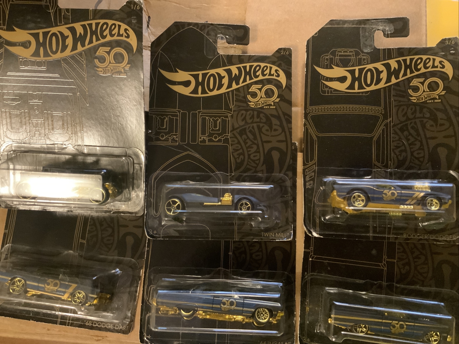Hot Wheels 50th Anniversary Series Diecast Vehicle - Set of 6 ...